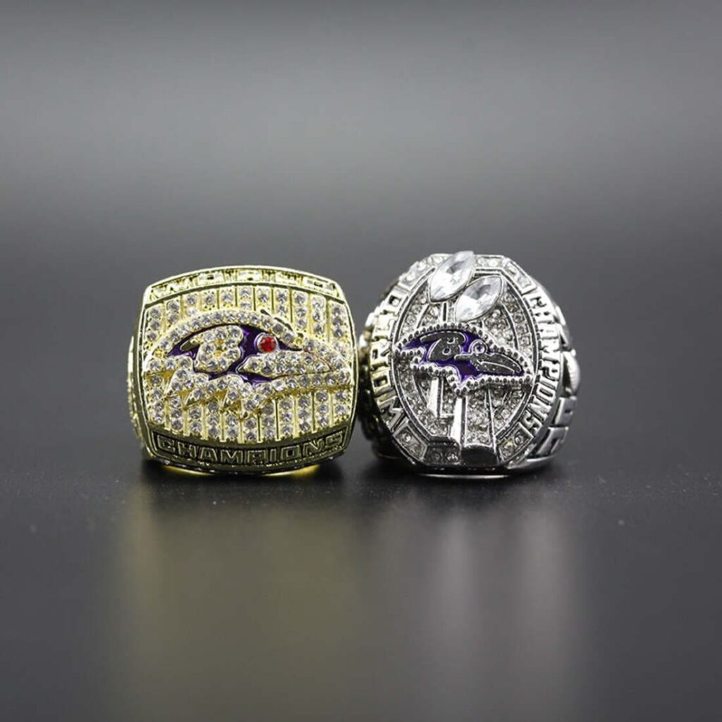 Baltimore Ravens 2012 & 2000 championship ring set - MVP Ring