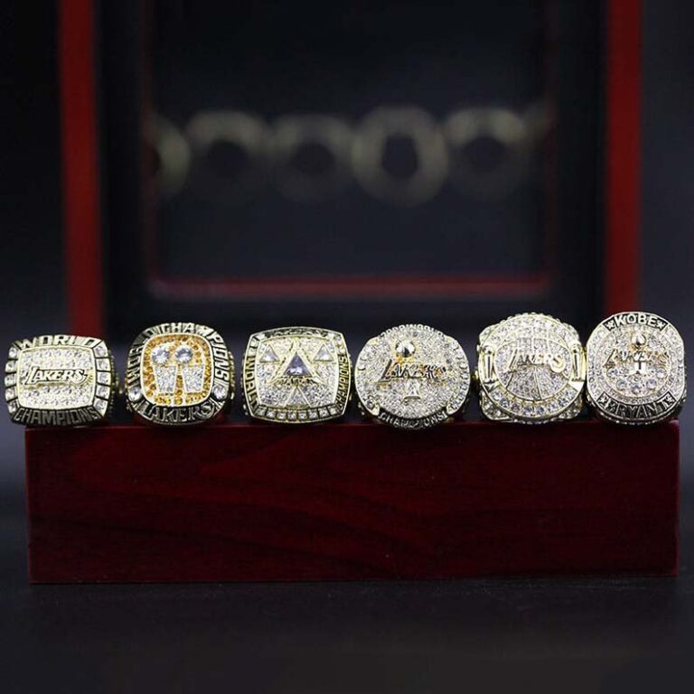 6 Kobe Bryant Los Angeles Lakers NBA championship ring set replica ...