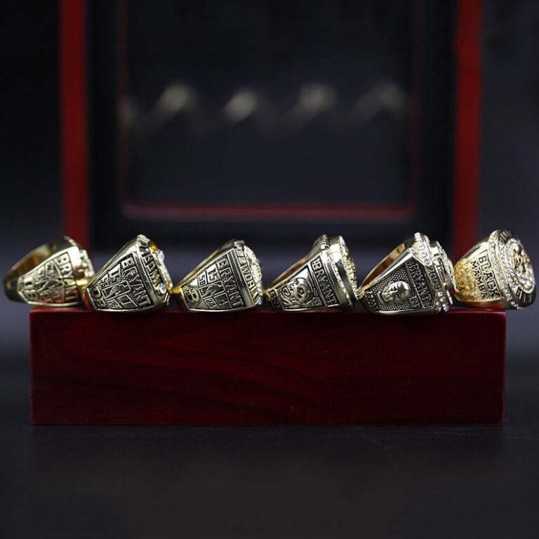 6 Kobe Bryant Los Angeles Lakers NBA championship ring set replica ...