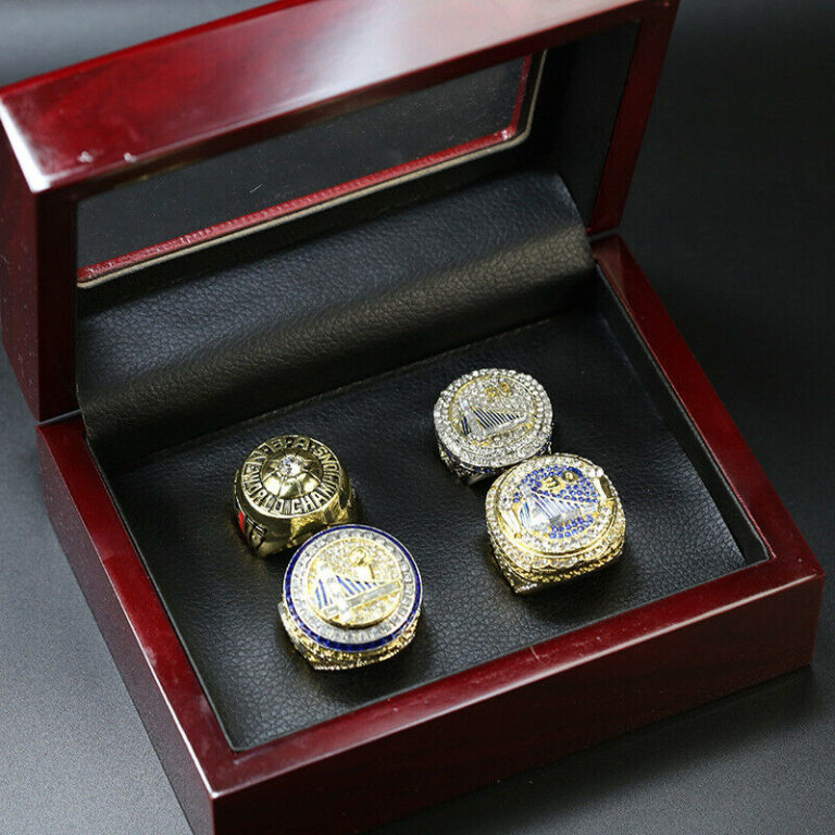 4 Golden State Warriors Stephen Curry NBA championship ring set replica ...