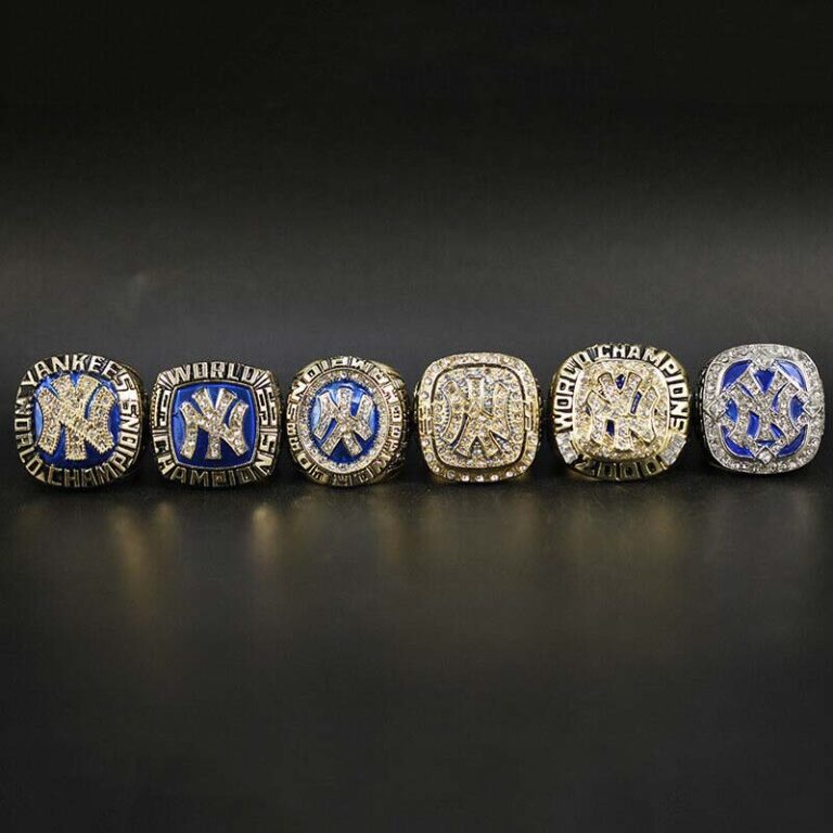 6 New York Yankees MLB World Series championship ring set replica - MVP ...