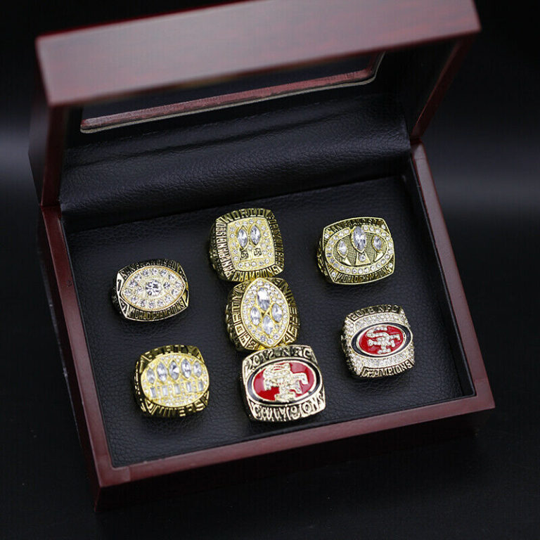 7 San Francisco 49ers Super Bowl championship rings set - MVP Ring