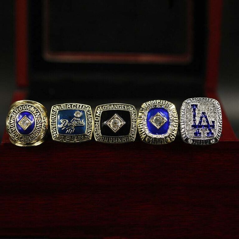 5 Los Angeles Dodgers MLB World Series championship rings set - MVP Ring