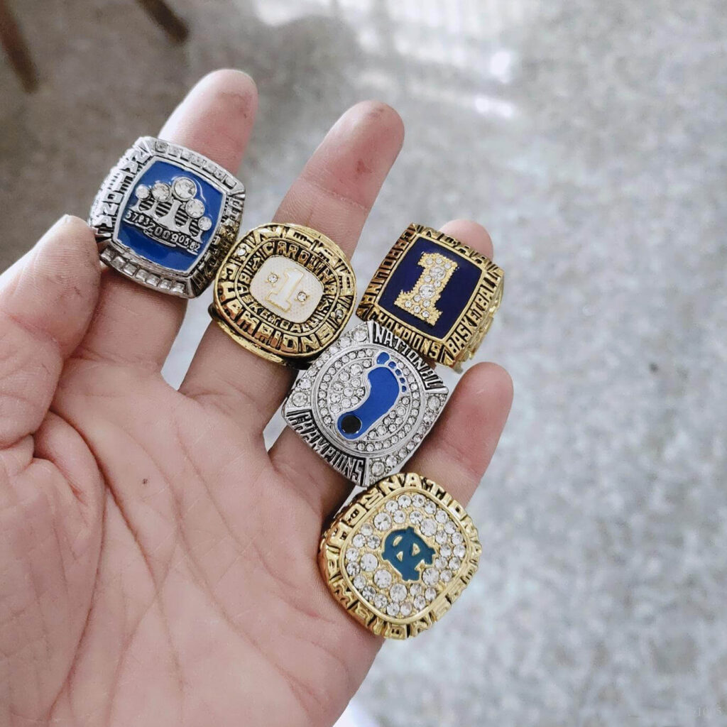 5 North Carolina Tar Heels NCAA championship rings collection - MVP Ring