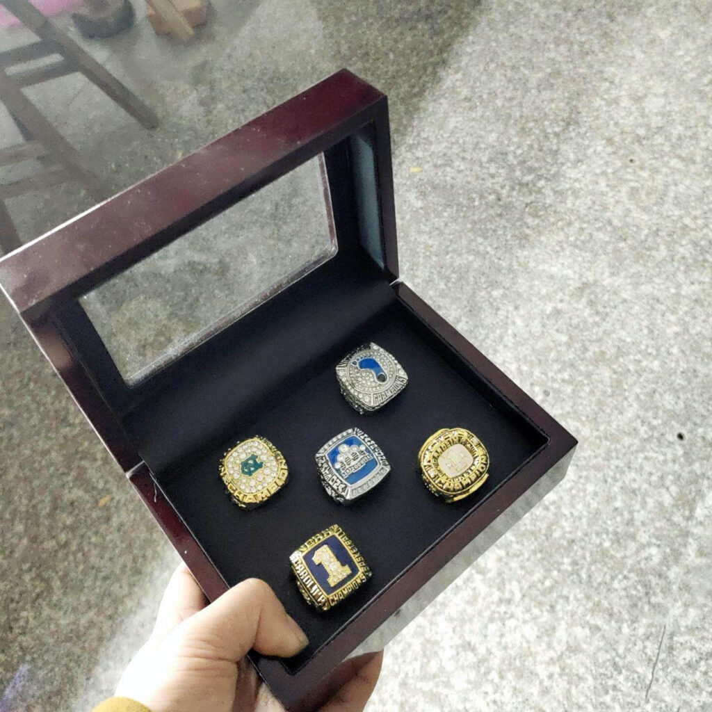 5 North Carolina Tar Heels NCAA championship rings collection - MVP Ring