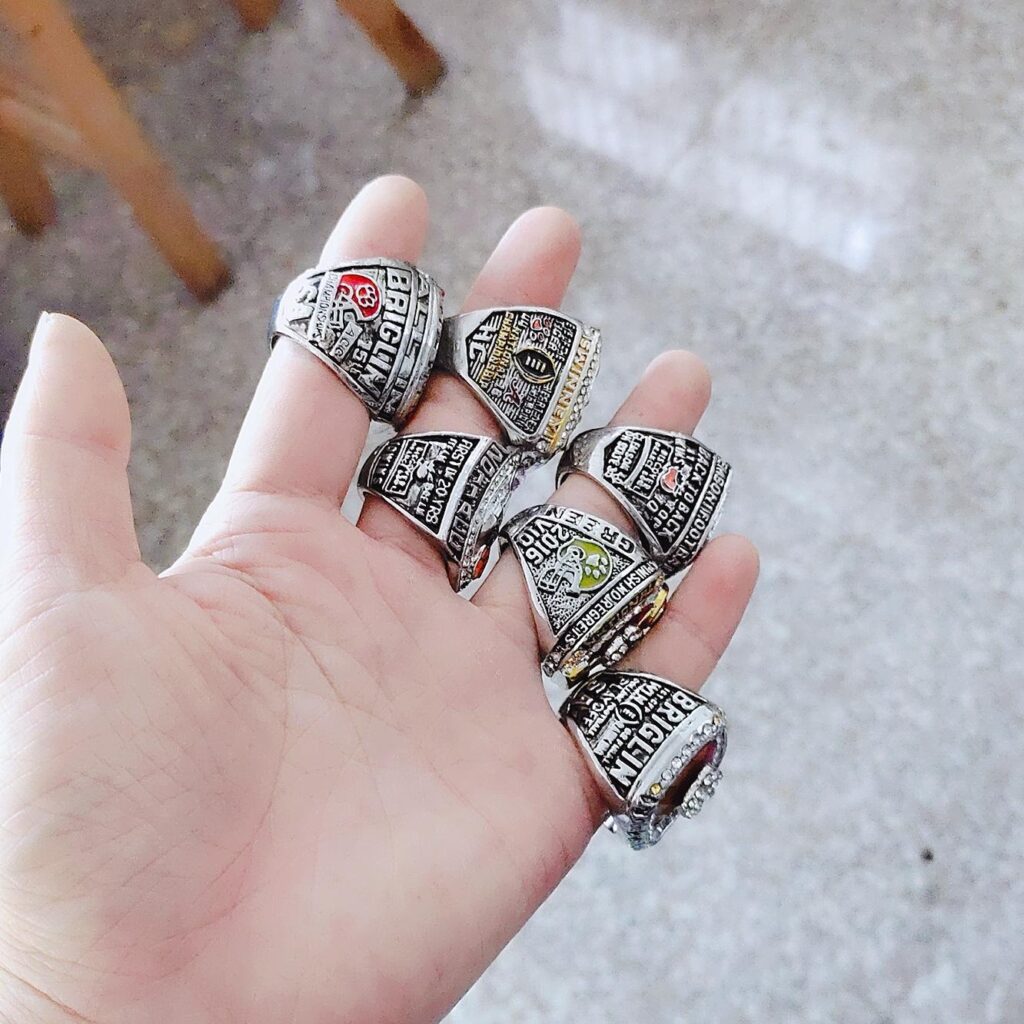 6 Clemson Tigers NCAA championship rings collection - MVP Ring