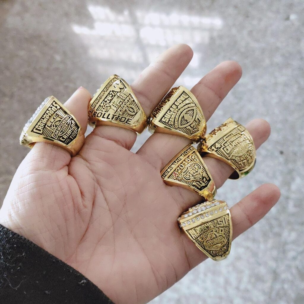 9 Georgia Bulldogs NCAA championship rings collection - MVP Ring