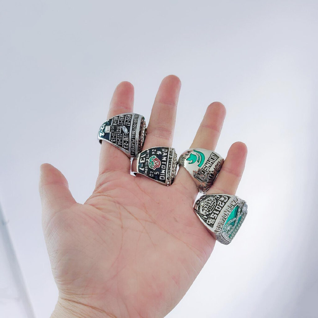 4 Michigan State Spartans NCAA championship ring collection - MVP Ring