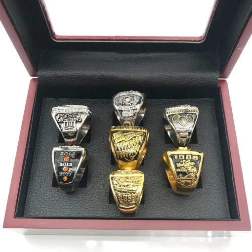 7 San Francisco Giants MLB World Series championship rings set - MVP Ring