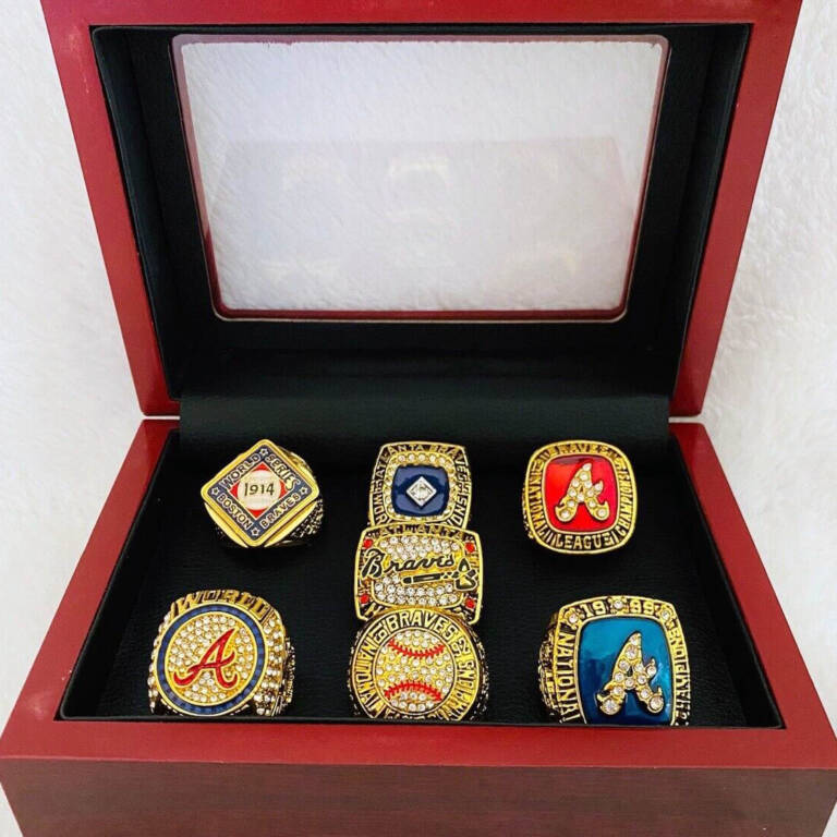 7 Atlanta Braves MLB World Series championship rings set - MVP Ring