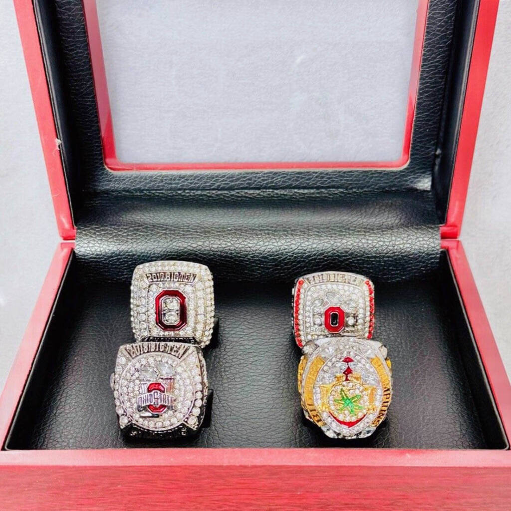 4 Ohio State championship rings – NCAA Big Ten champion rings ...