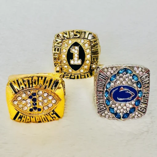 3 PSU Penn State NCAA championship ring collection - MVP Ring