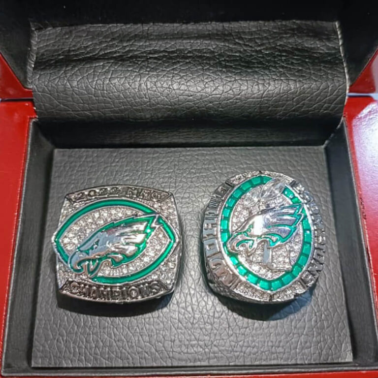 2022 & 2025 Jalen Hurts Philadelphia Eagles championship ring set replica - MVP Ring