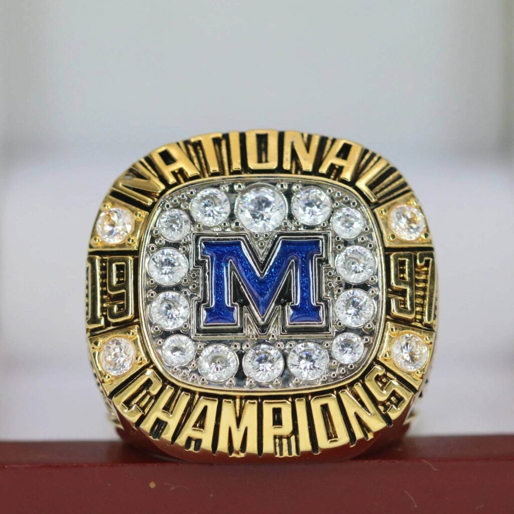 1997 Michigan Wolverines National championship ring replica with custom ...