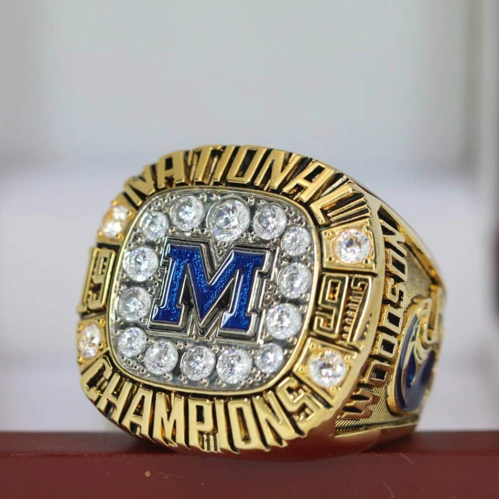 1997 Michigan Wolverines National championship ring replica with custom ...