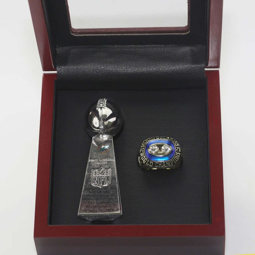 1974 Miami Dolphins championship ring & trophy - MVP Ring